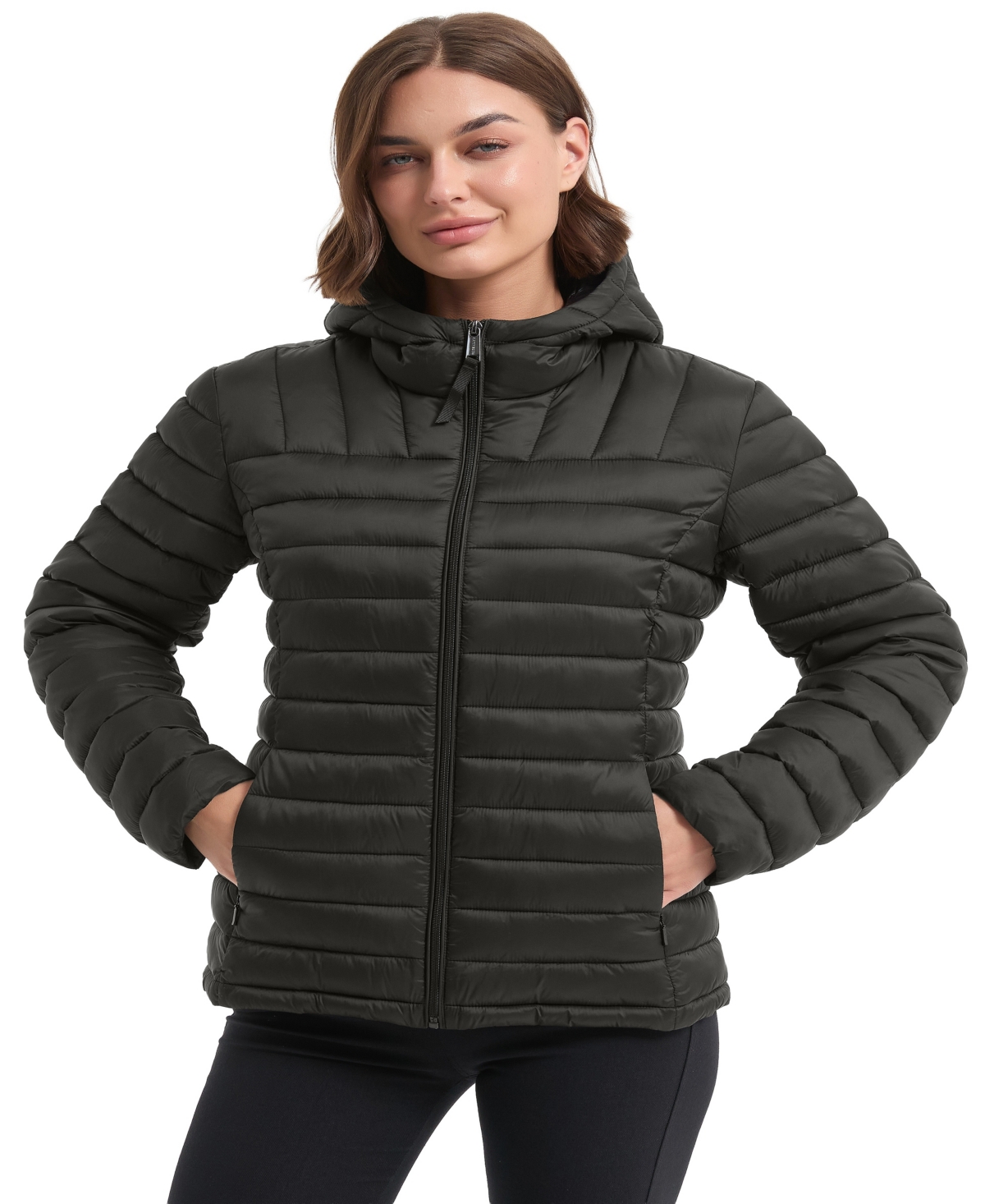 Click here for Hawke & Co. Womens Packable Quilted Hooded Puffer... prices