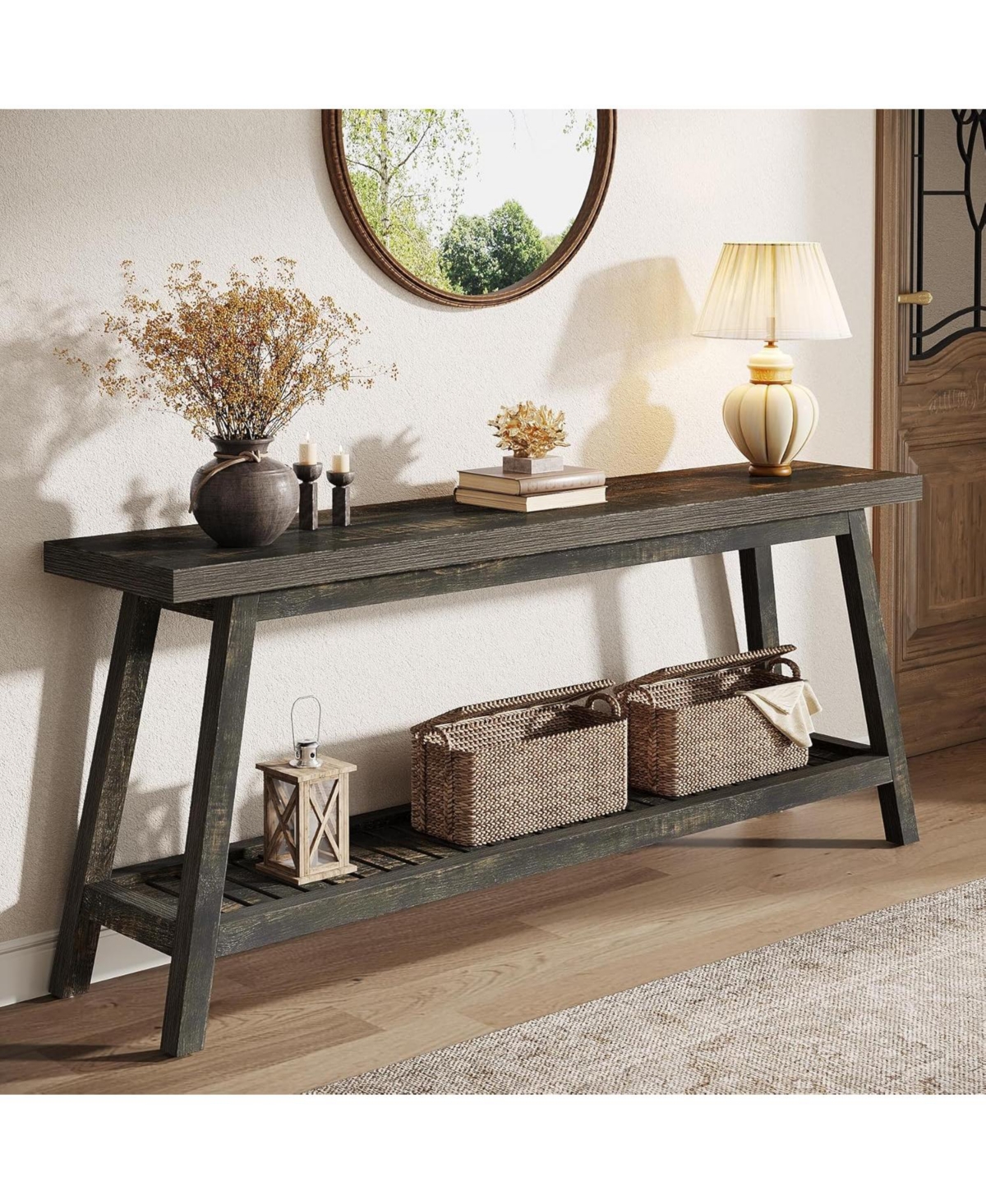 Click here for Tribesigns Farmhouse Console Entryway Table: 70.9... prices