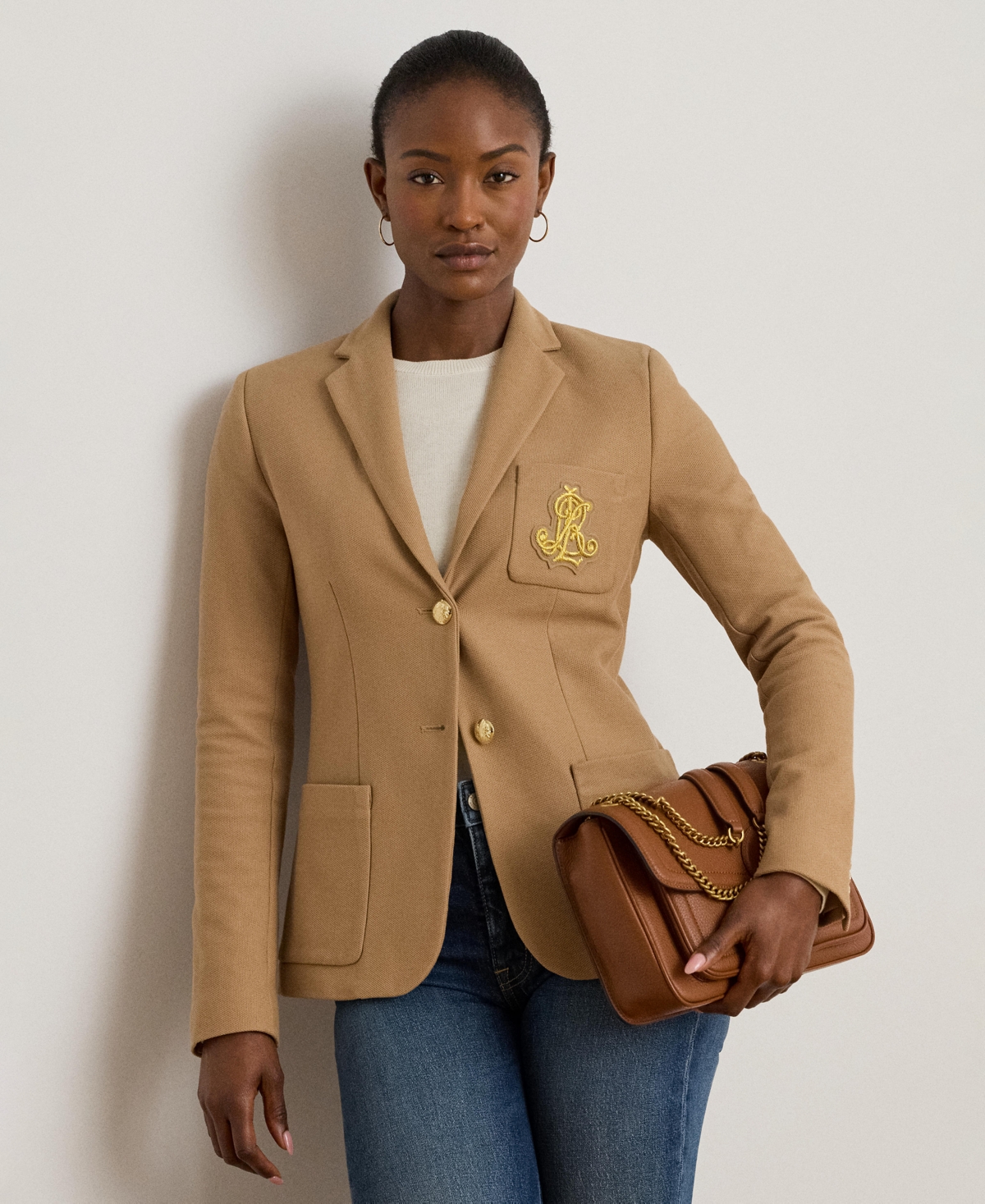 Click here for Lauren Ralph Lauren Bullion Jacquard Blazer - Clas... prices