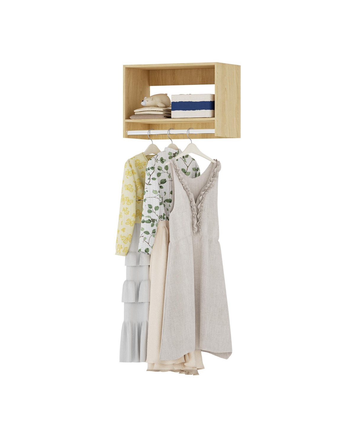 Click here for Lovmor Mdf Wood Shelf Tall Hanging Closet Unit - B... prices