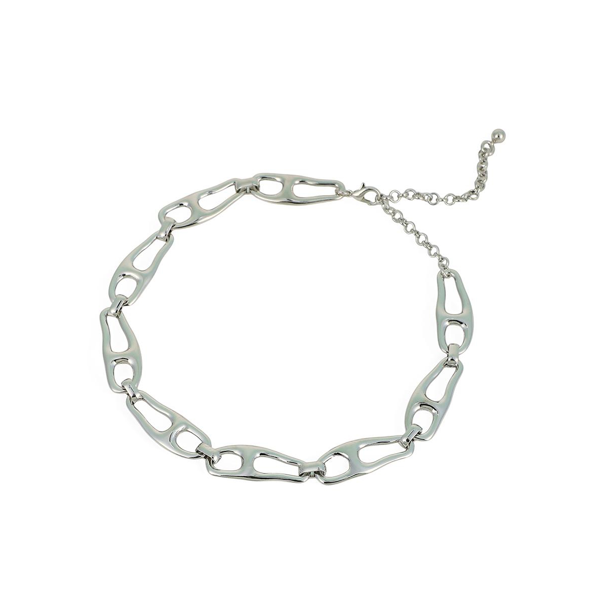 Click here for Sohi Womens The Pavement-Link Chain Necklace - Chr... prices