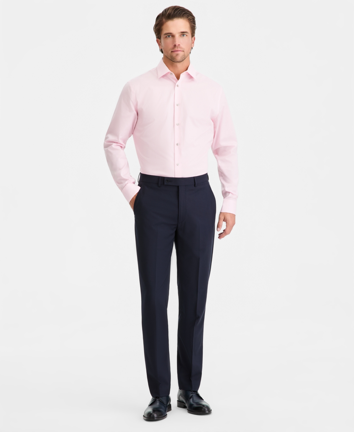 Click here for Calvin Klein Mens Slim-Fit Wool-Blend Stretch Suit... prices