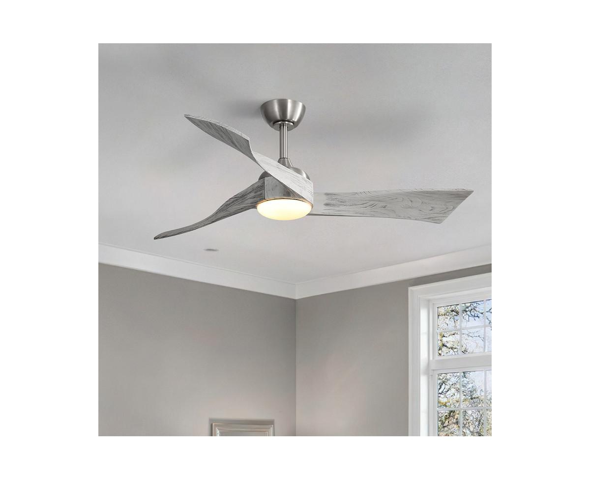 Click here for Sofucor 52-inch Sand Nickel Modern 3 Blades Ceilin... prices