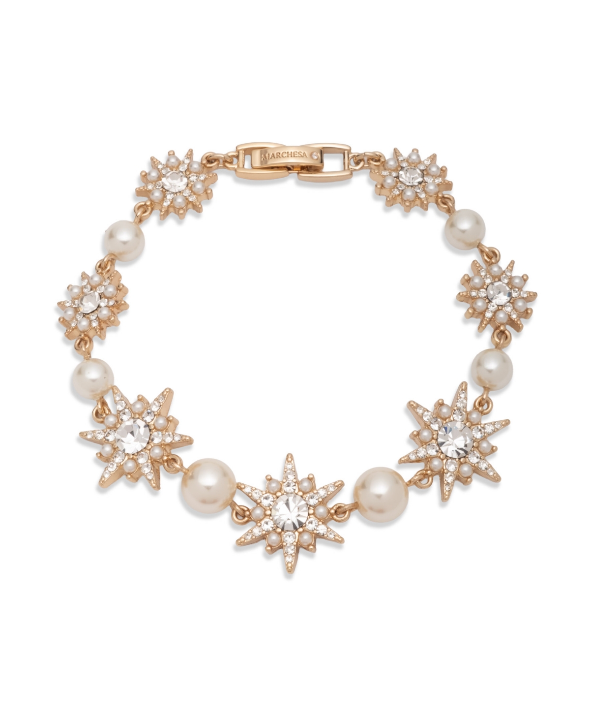 Click here for Marchesa Glass Stone and Imitation Pearl Star Flex... prices
