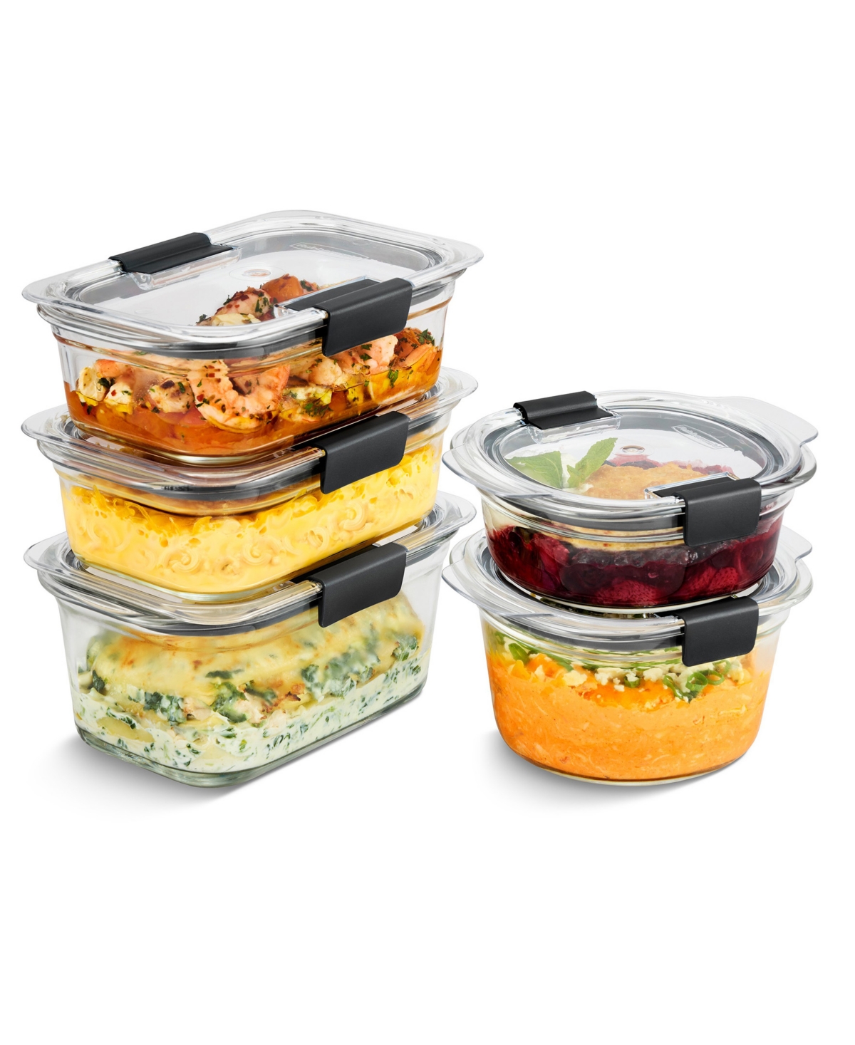 Click here for Rubbermaid Brilliance 10-Pc. Glass Round Rectangle... prices