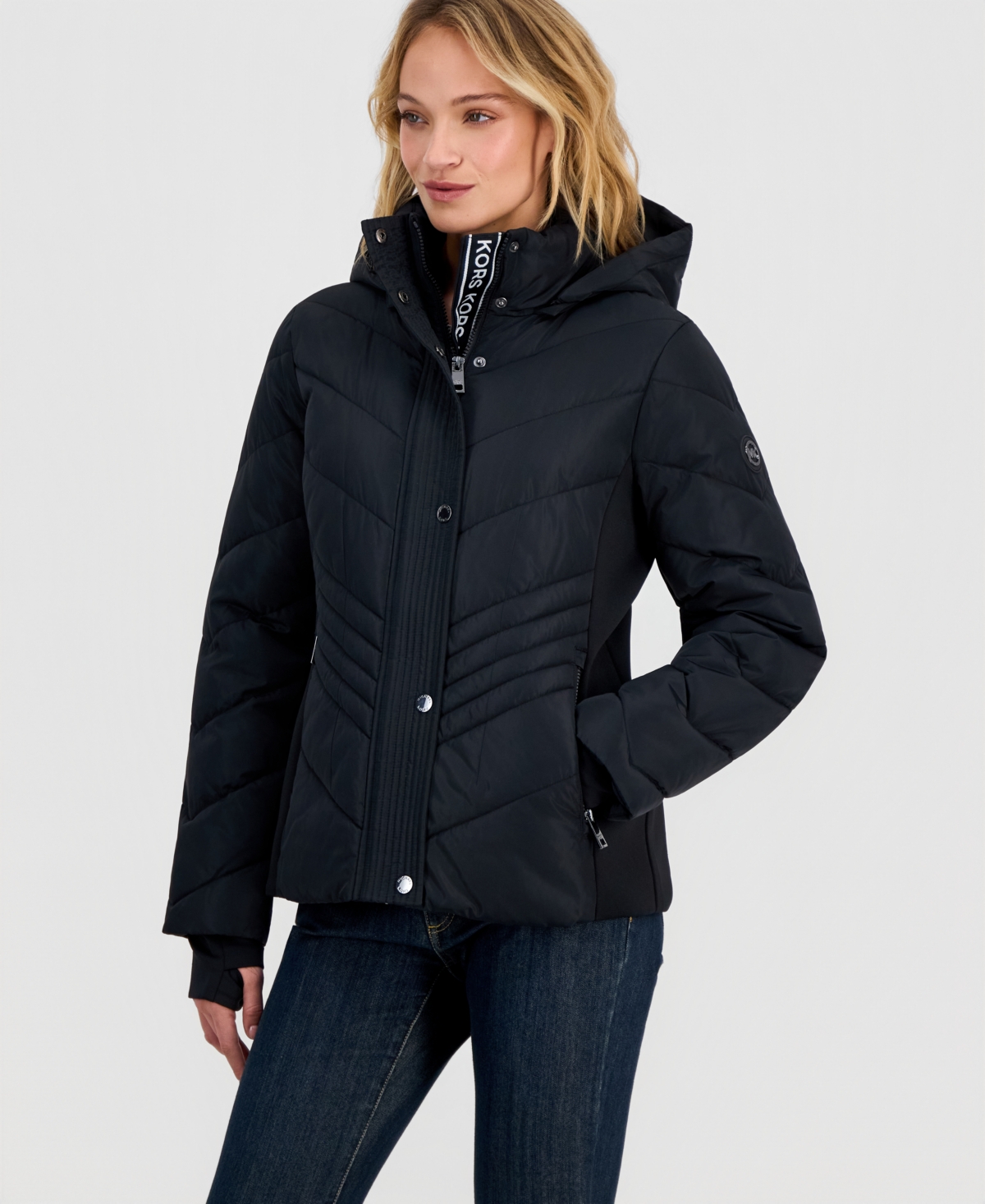 Click here for Michael Michael Kors Womens Hooded Puffer Coat - B... prices