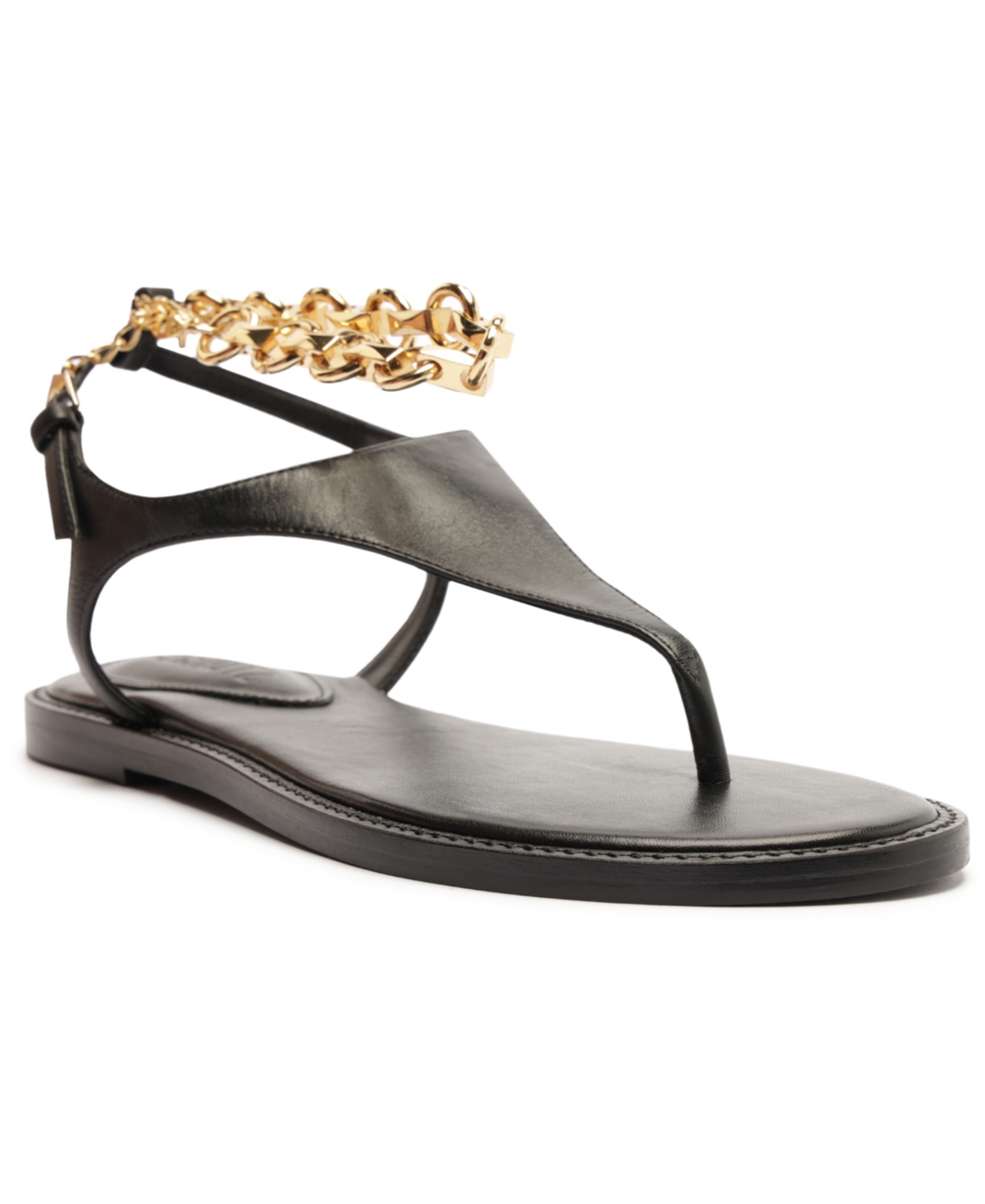 Click here for Schutz Women Lys Round Toe Flat Sandals - Black prices