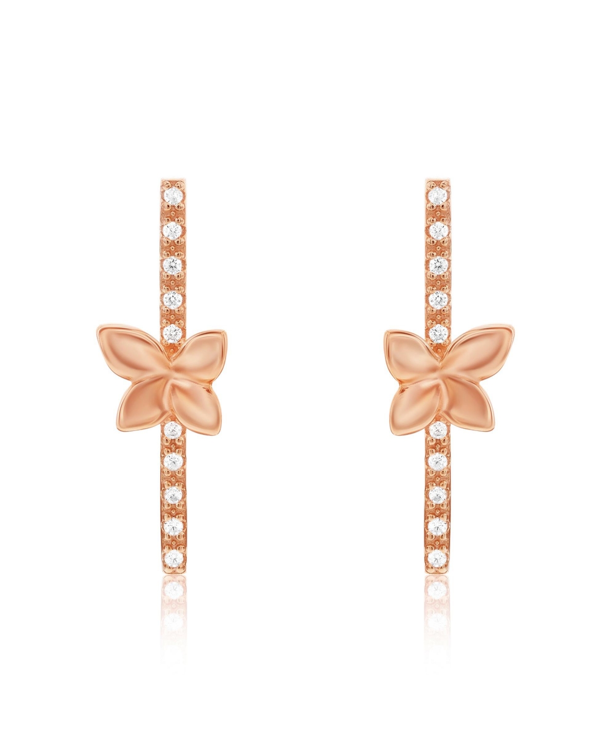 Click here for Suzy Levian Sterling Silver Cubic Zirconia Flower... prices