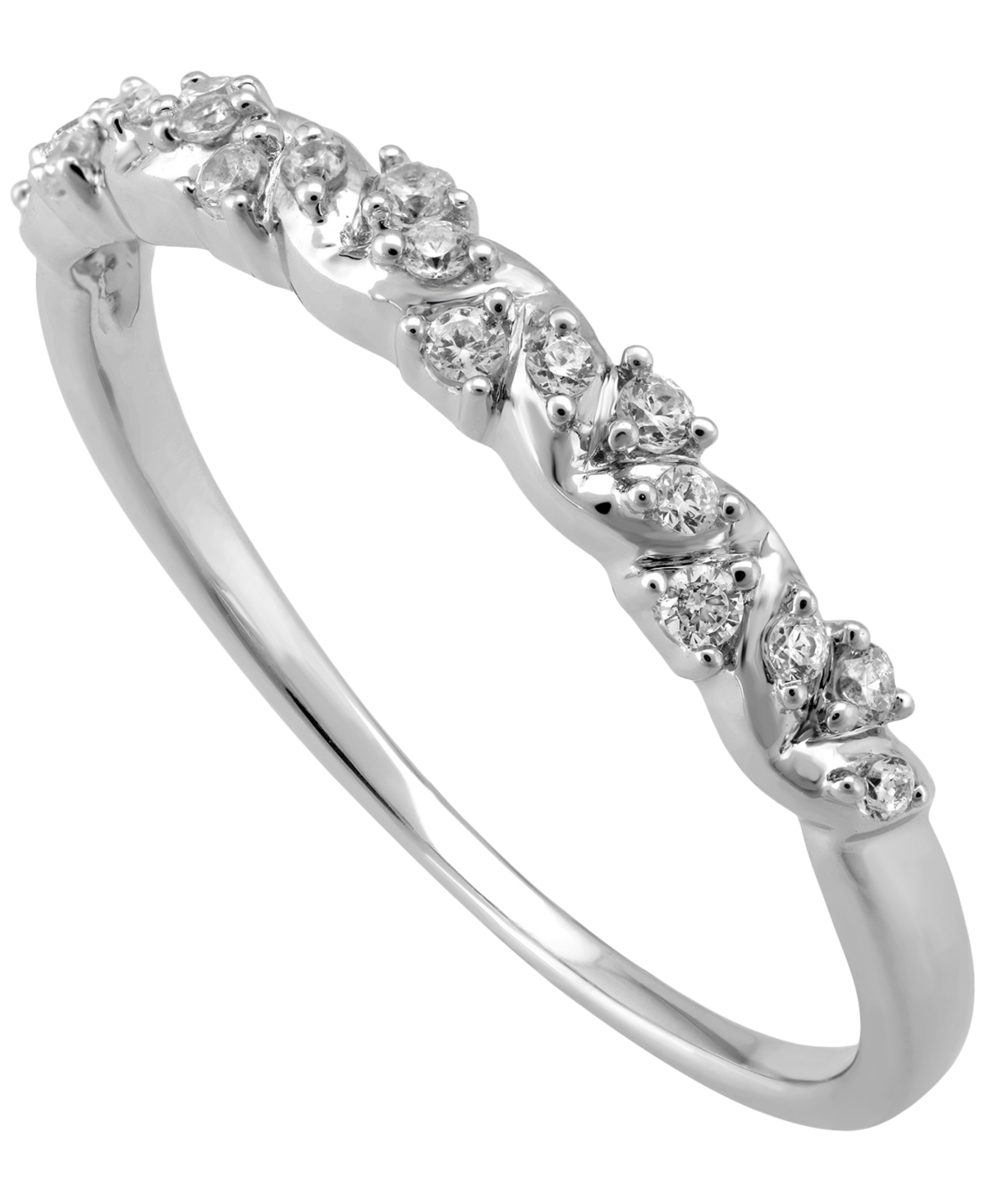 Click here for Macys Diamond Band Ring (1/6 ct. t.w.) in 14k Whit... prices