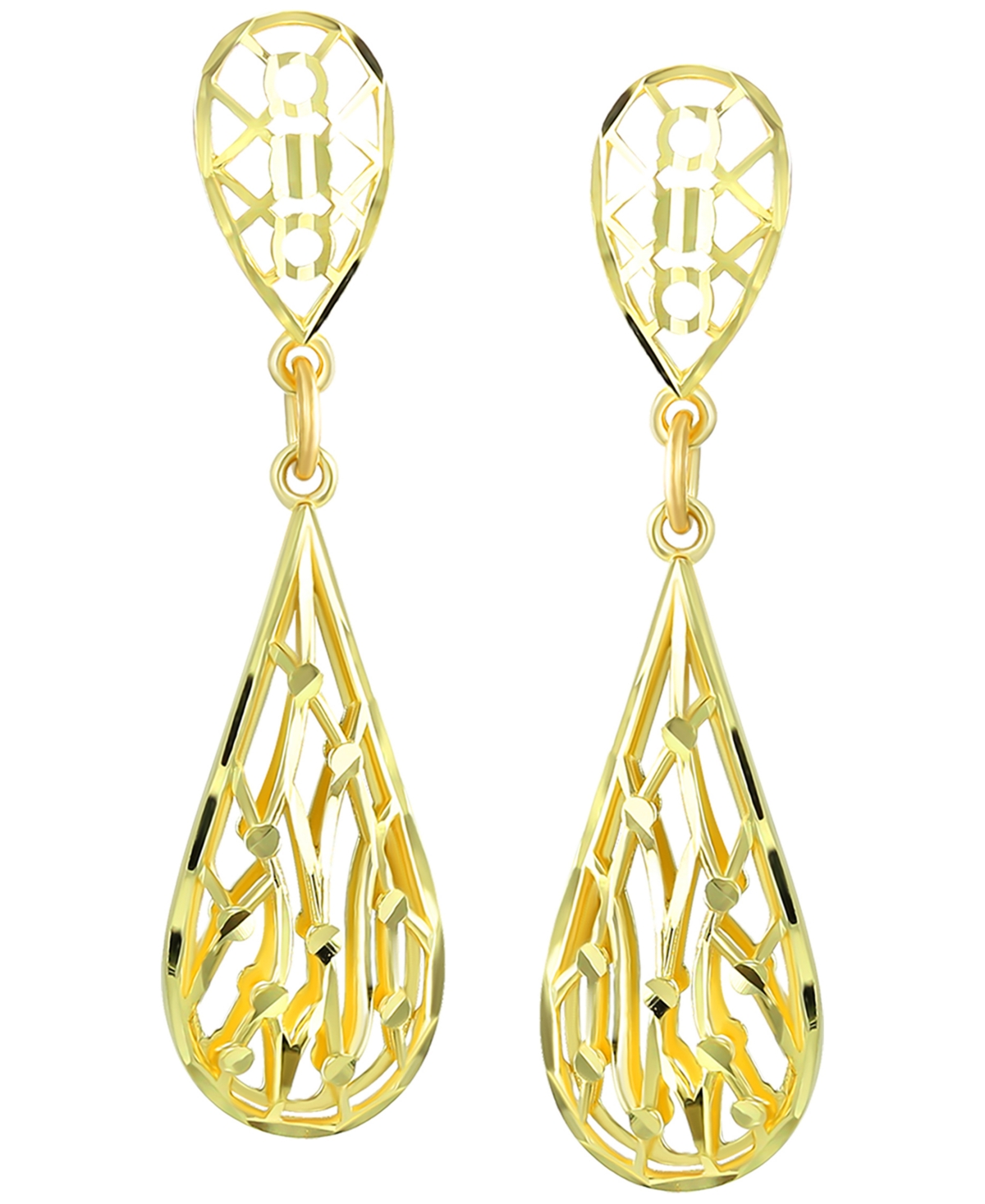 Click here for Macys Intricate Filigree Dangle Drop Earrings in 1... prices