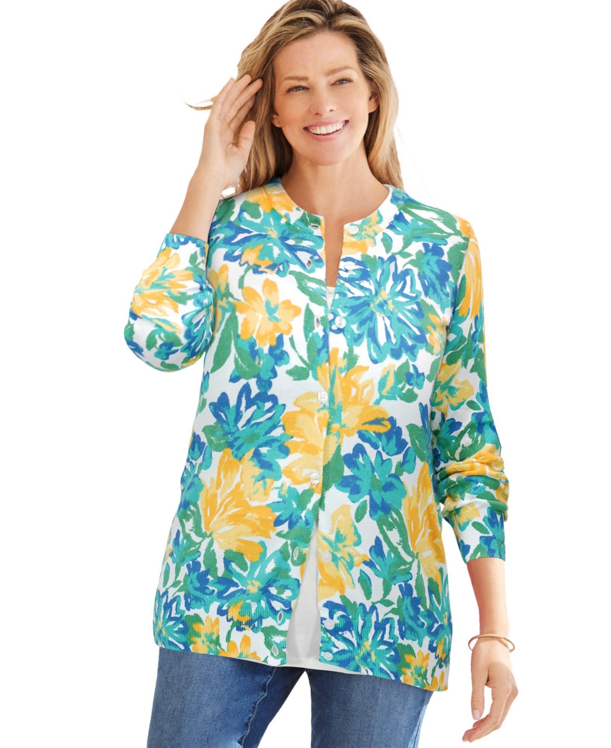 Click here for Woman Within Plus Size Within Perfect Long-Sleeve... prices