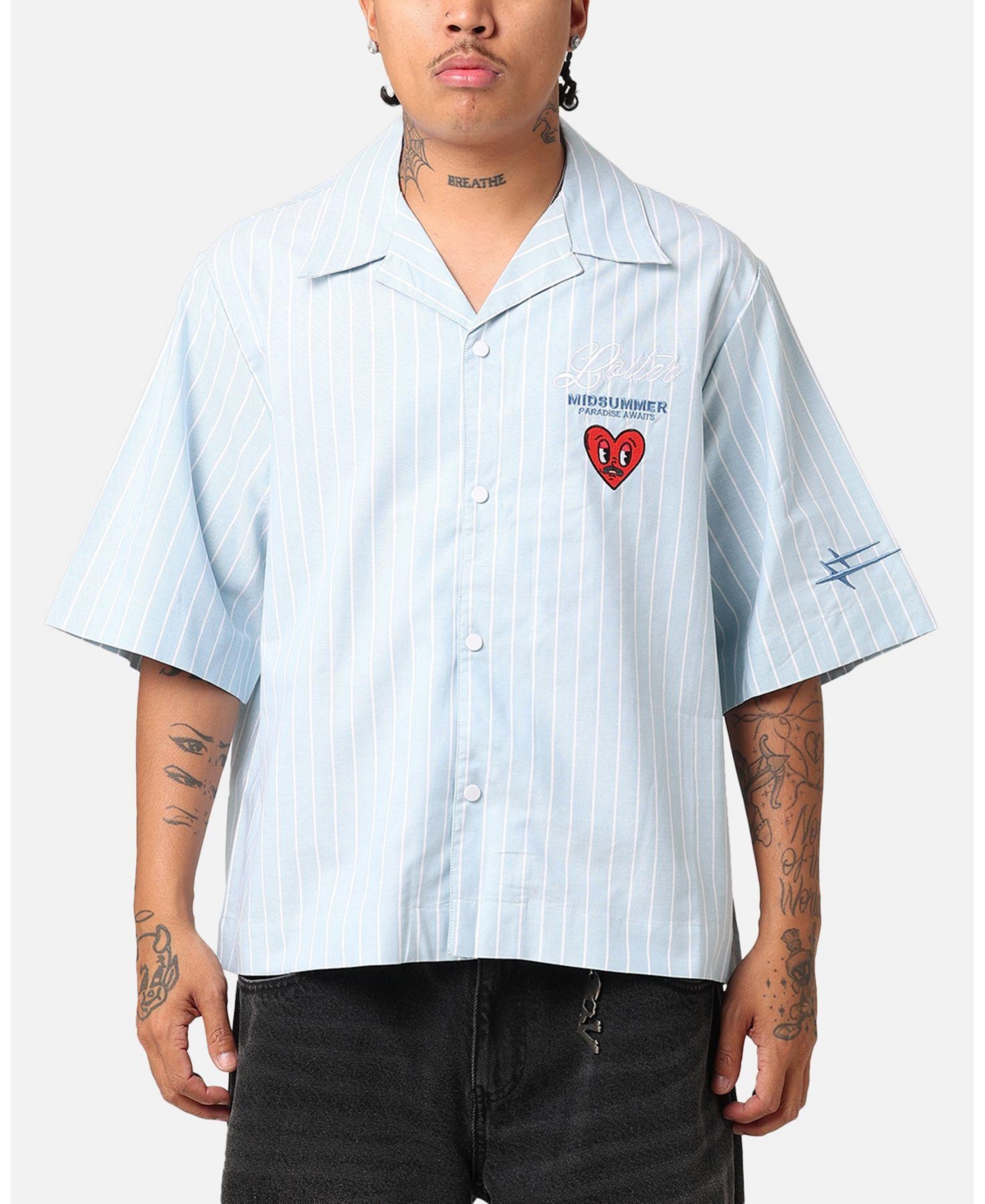Click here for Loiter Mens Studio Cropped Button Up Shirts. prices
