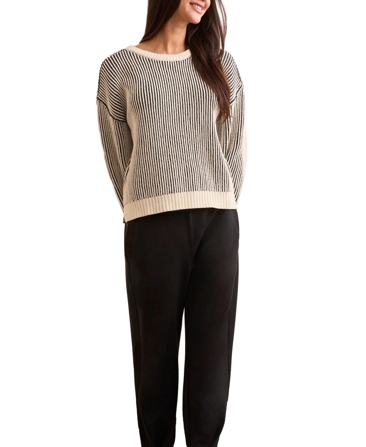 Click here for Tribal Womens Plaited Chenille Crew Neck Ribbed Sw... prices