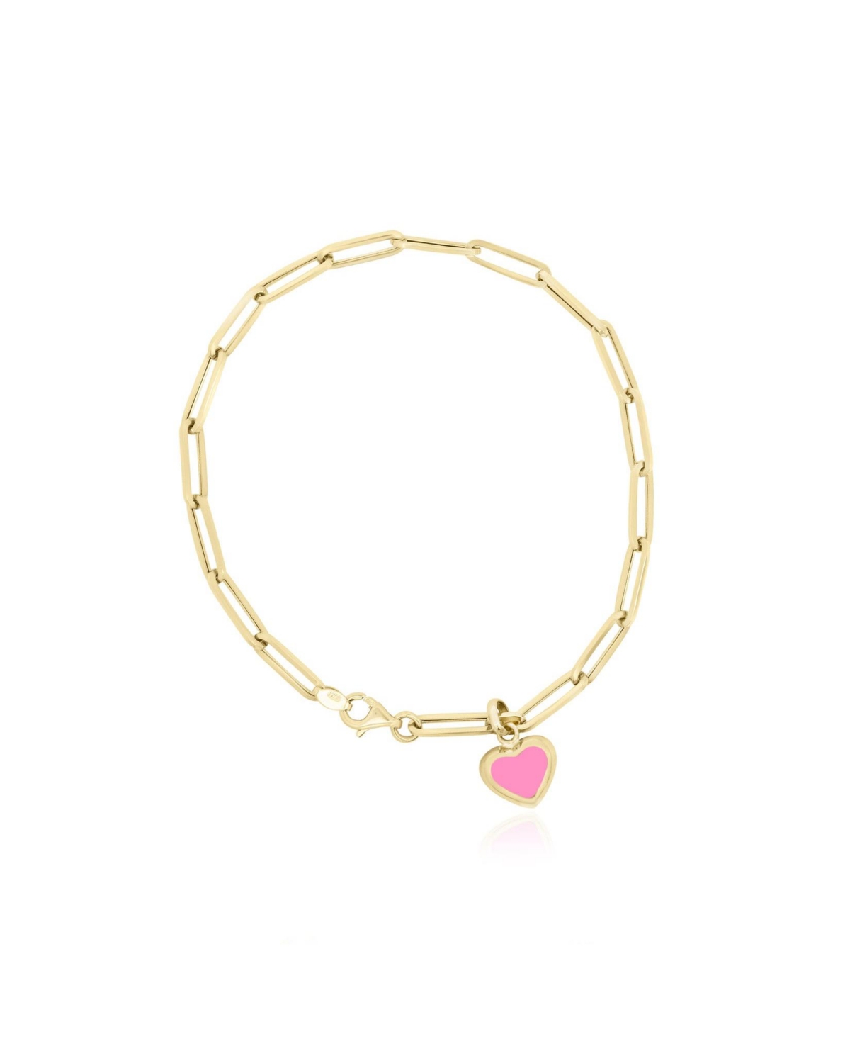 Click here for The Lovery Bubblegum Pink Heart Paperclip Bracelet... prices