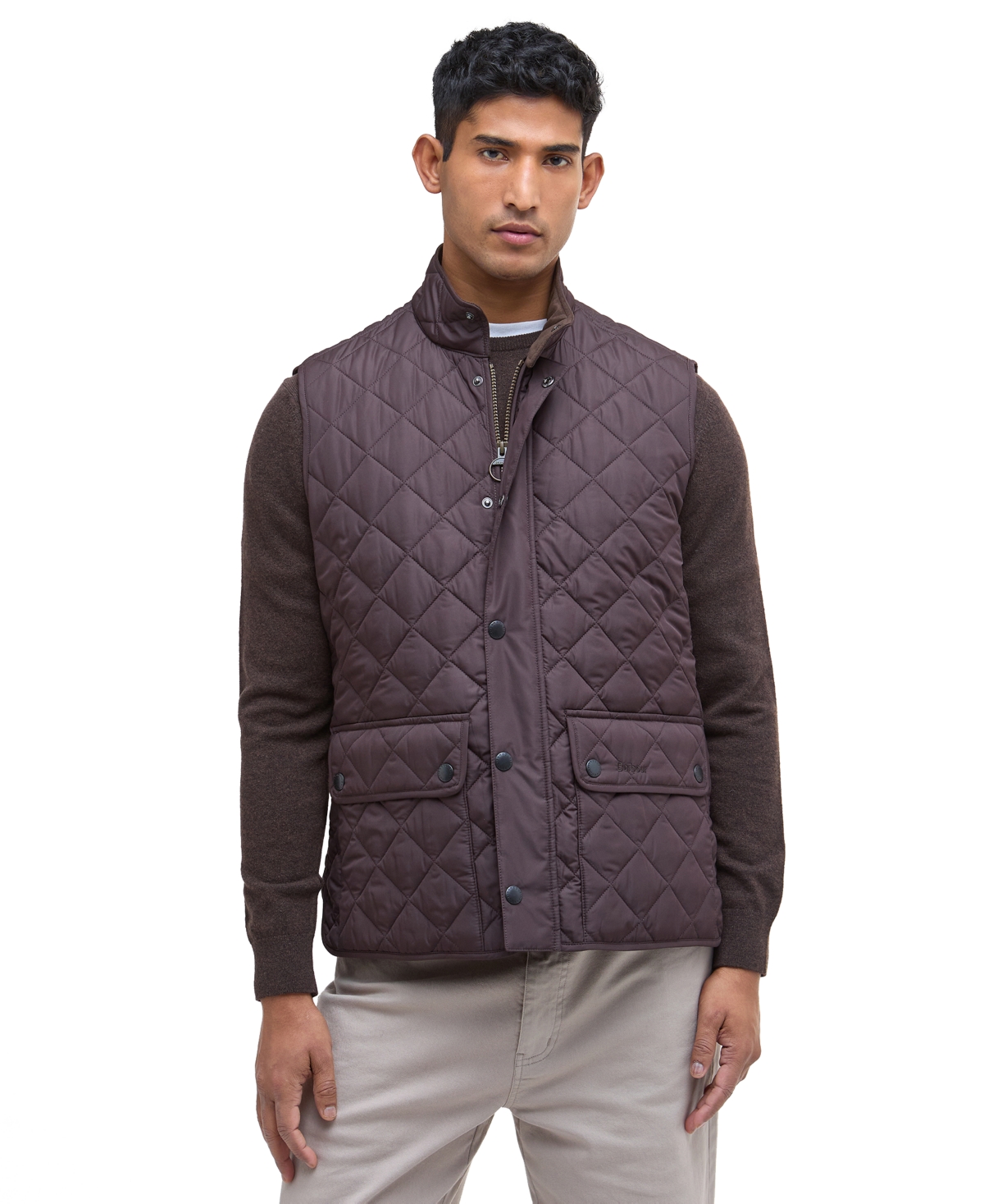 Click here for Barbour Mens Lowerdale Quilted Vest - Brown prices