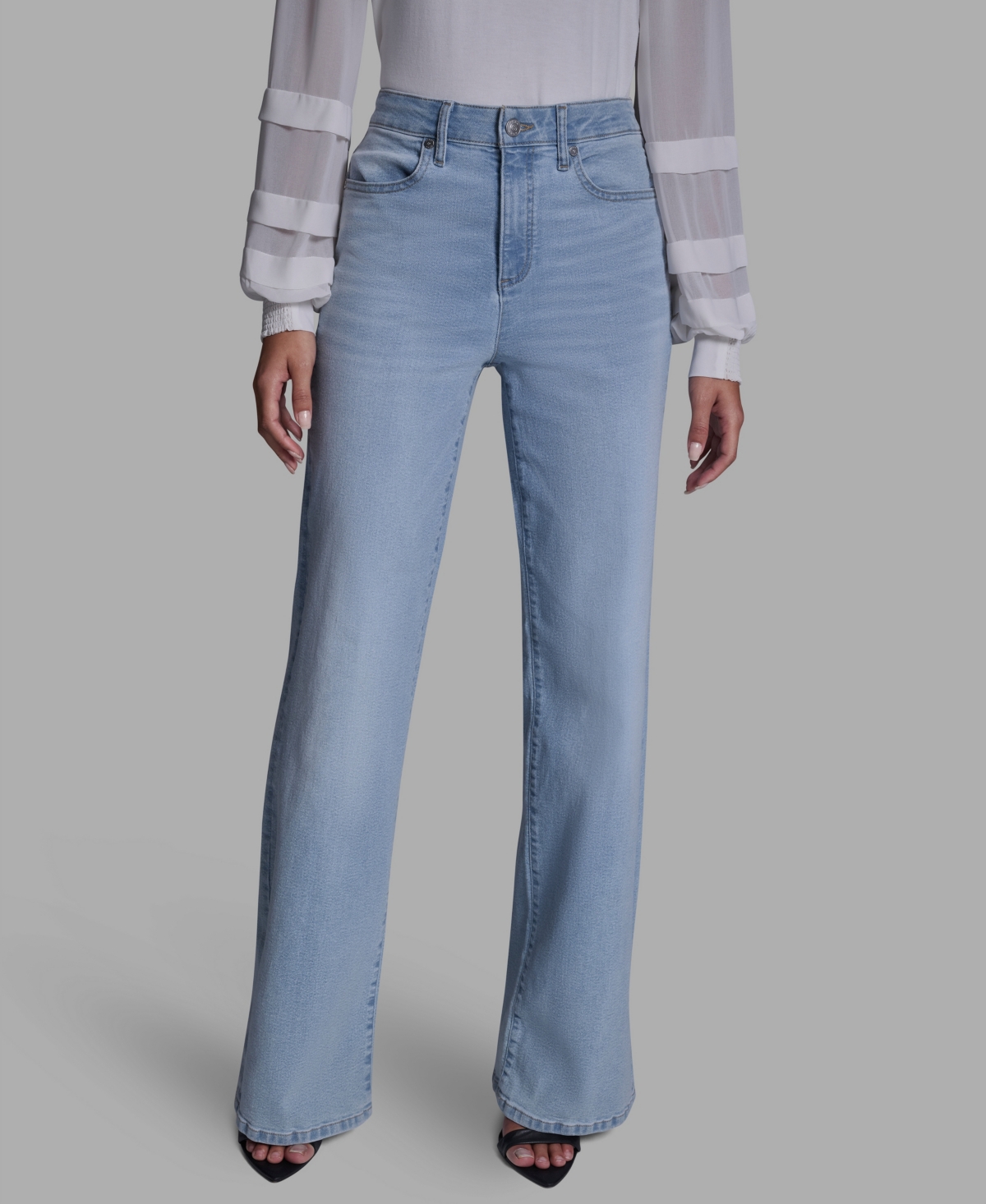 Click here for Bcbg Womens Wide Leg Mid Rise Jeans - Ocean Air Wa... prices