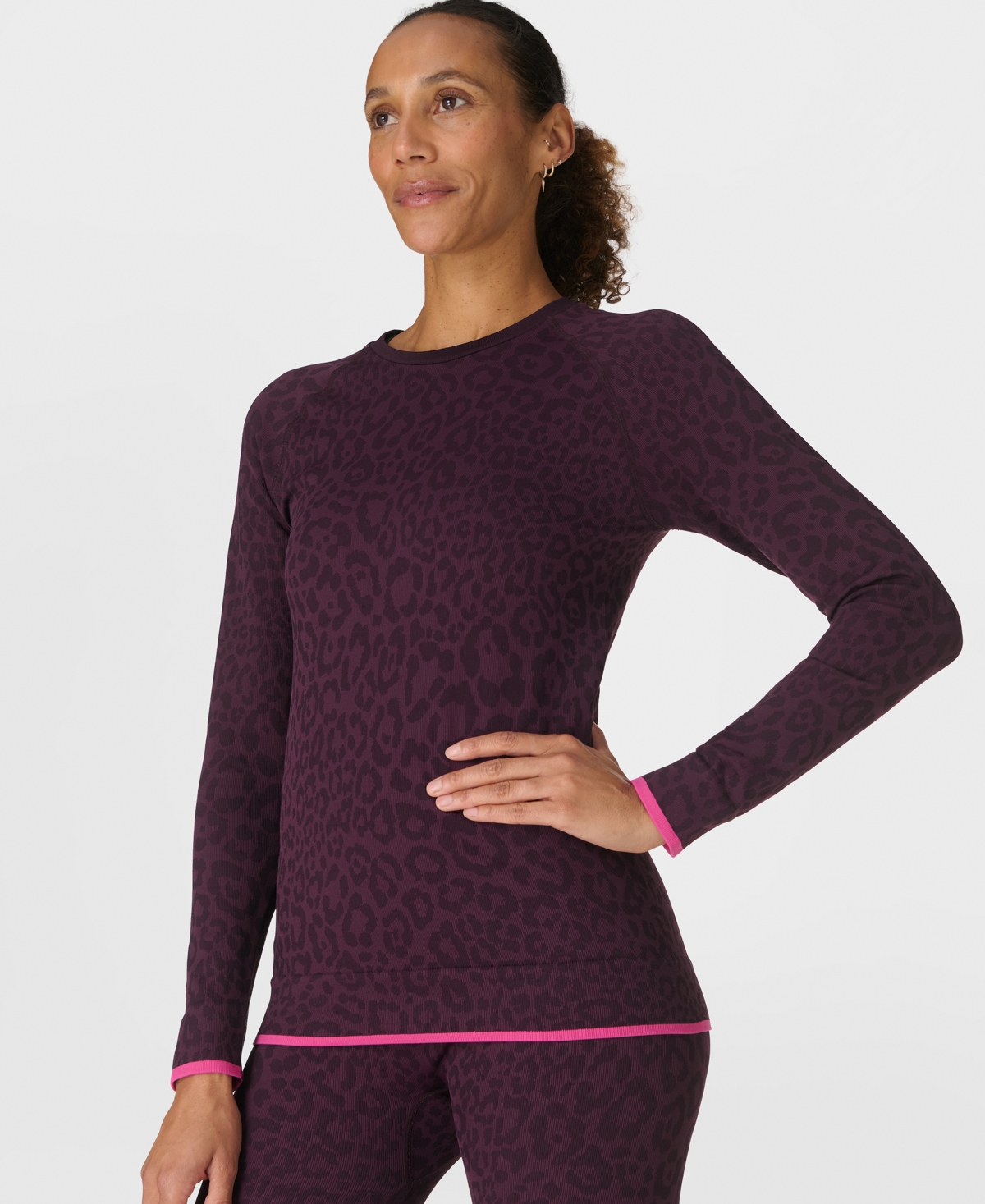 Click here for Sweaty Betty Womens Animal Print Crewneck Base Lay... prices
