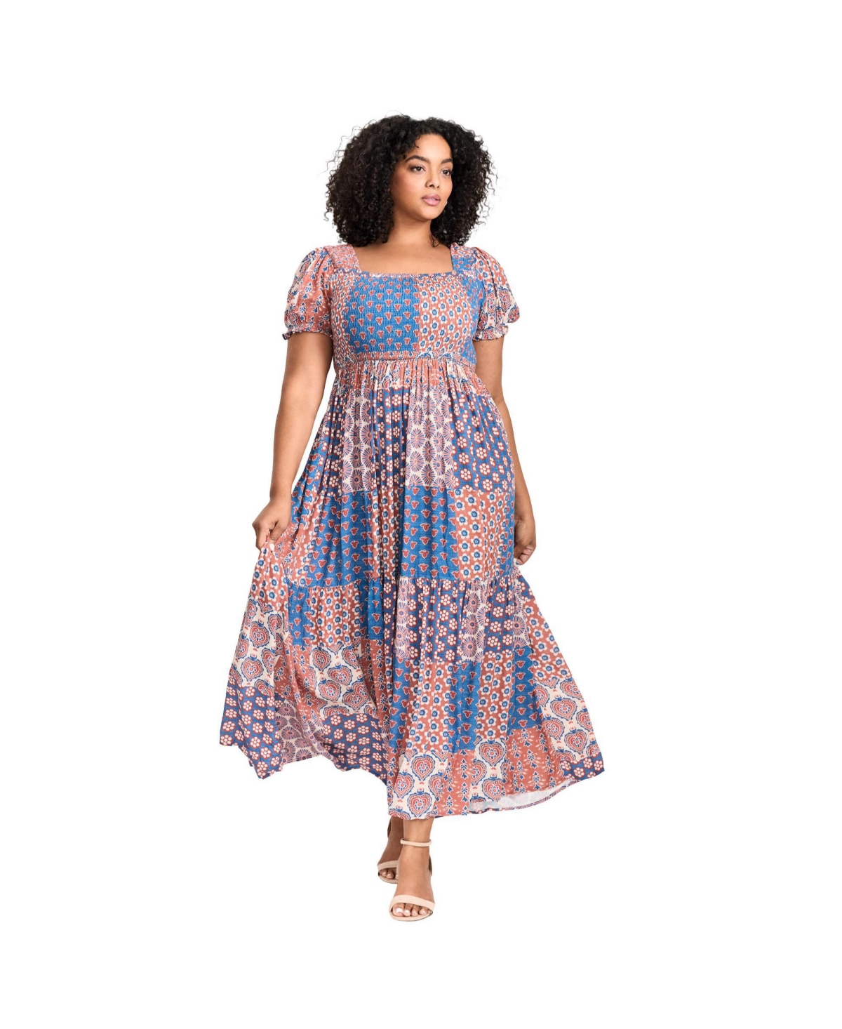 Click here for Avenue Womens Plus Size Sophia Shirred Bodice Maxi... prices