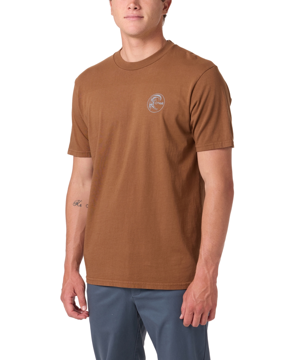 Click here for ONeill Mens Og Squared-Up Crewneck T-Shirt - Brown prices