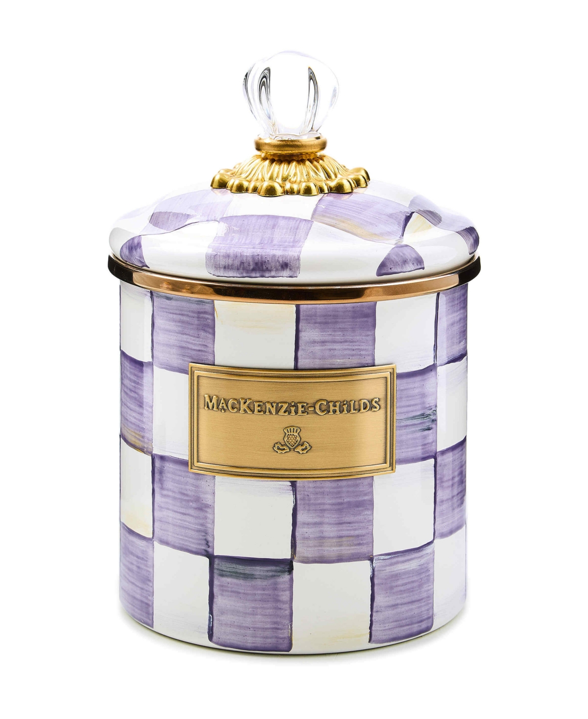 Click here for MacKenzie-Childs Violet Check Handmade Small Canis... prices