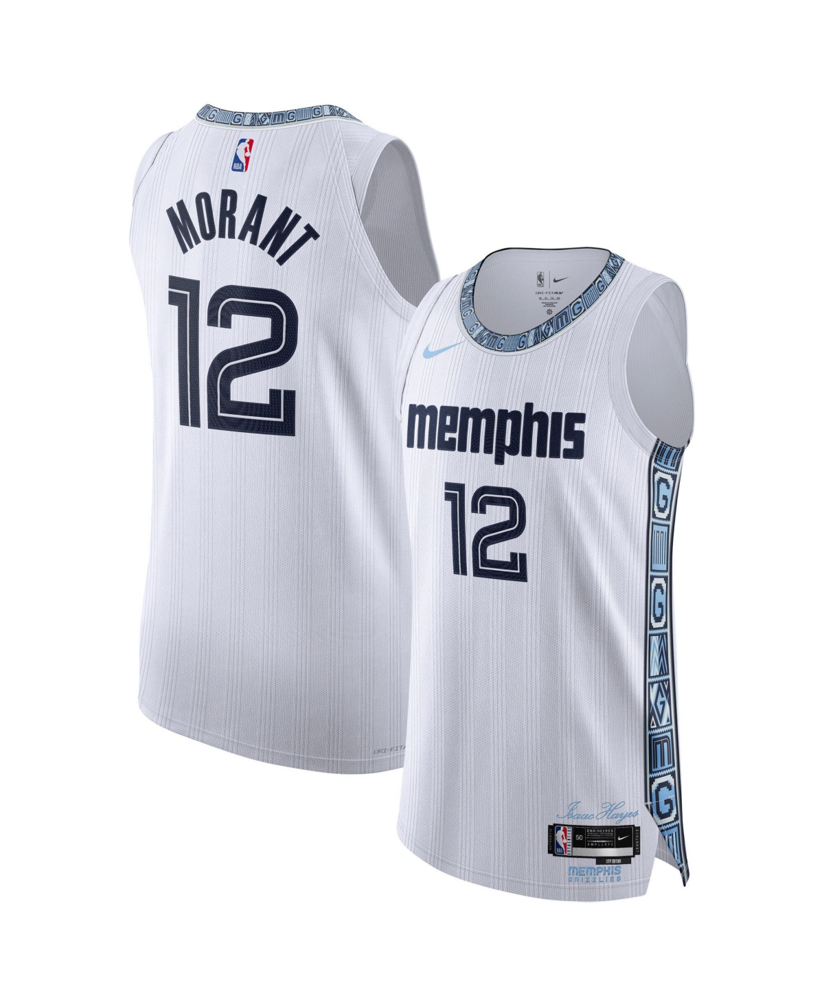 Click here for Nike Mens and Womens Ja Morant White Memphis Grizz... prices