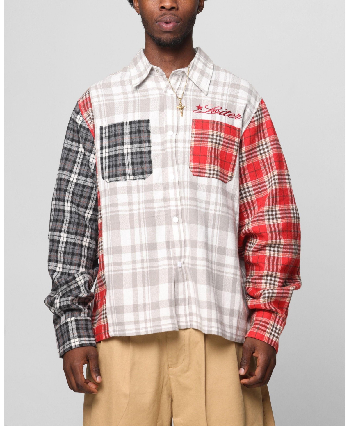 Click here for mnml Mens Loiter Layered Flannel prices