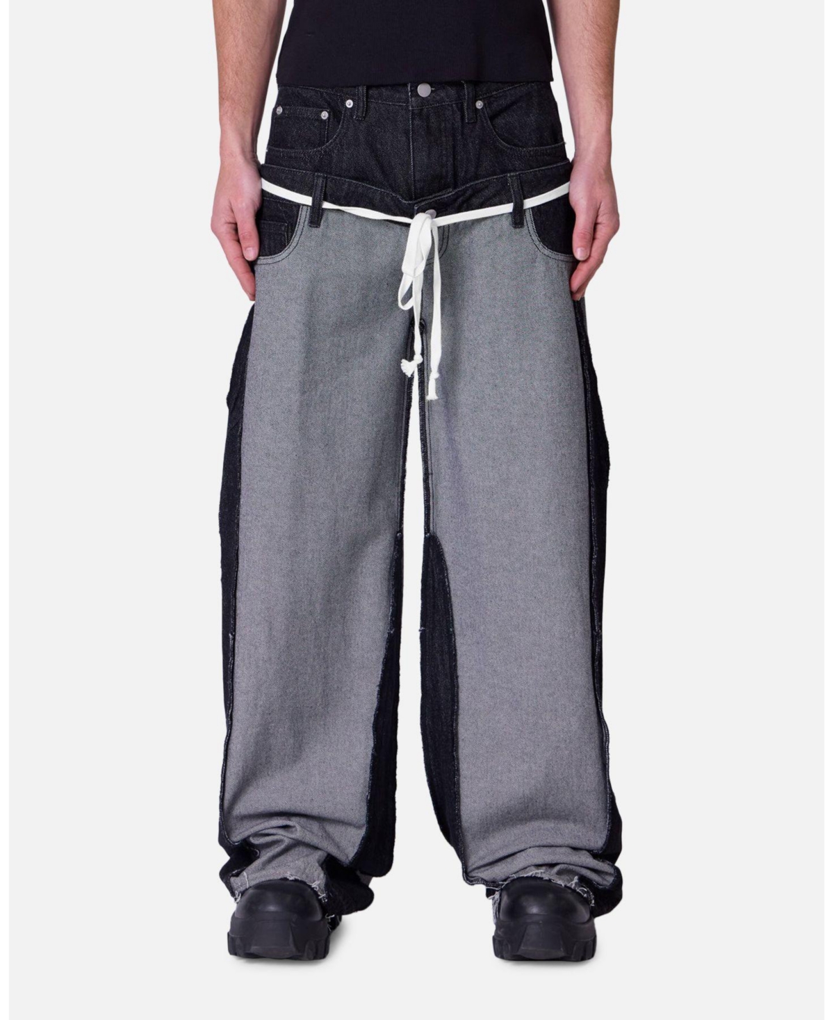 Click here for mnml Mens Inside-Out Slip Off Denim - Black prices