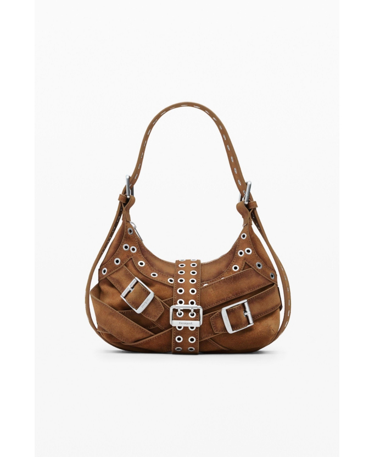 Click here for Desigual Womens Joy Leather Handbag - Brown prices