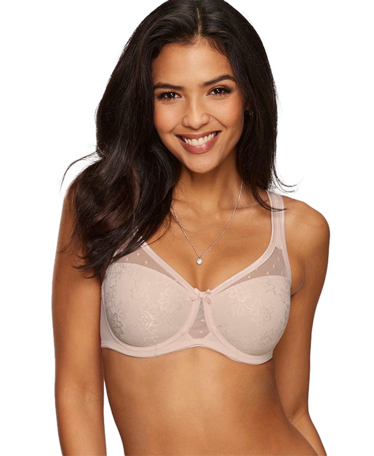Click here for Lascana Womens Lace Overlay T-Shirt Bra - Rose prices
