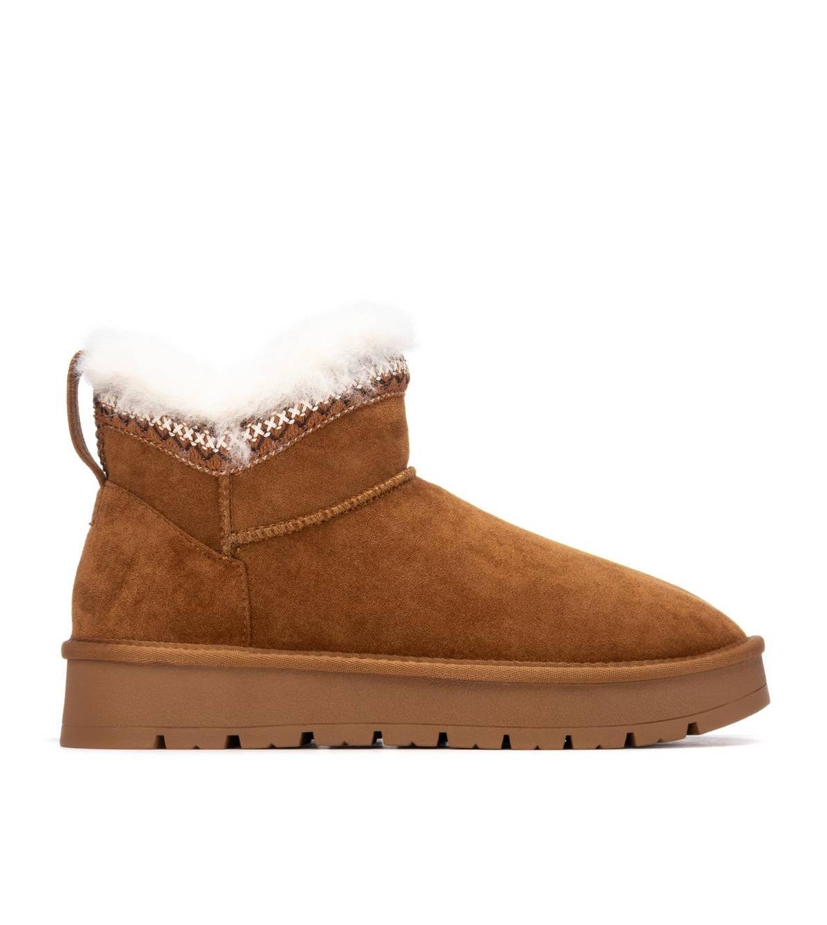 Click here for Xti Womens Suede Comfort Ankle Booties - Camel prices