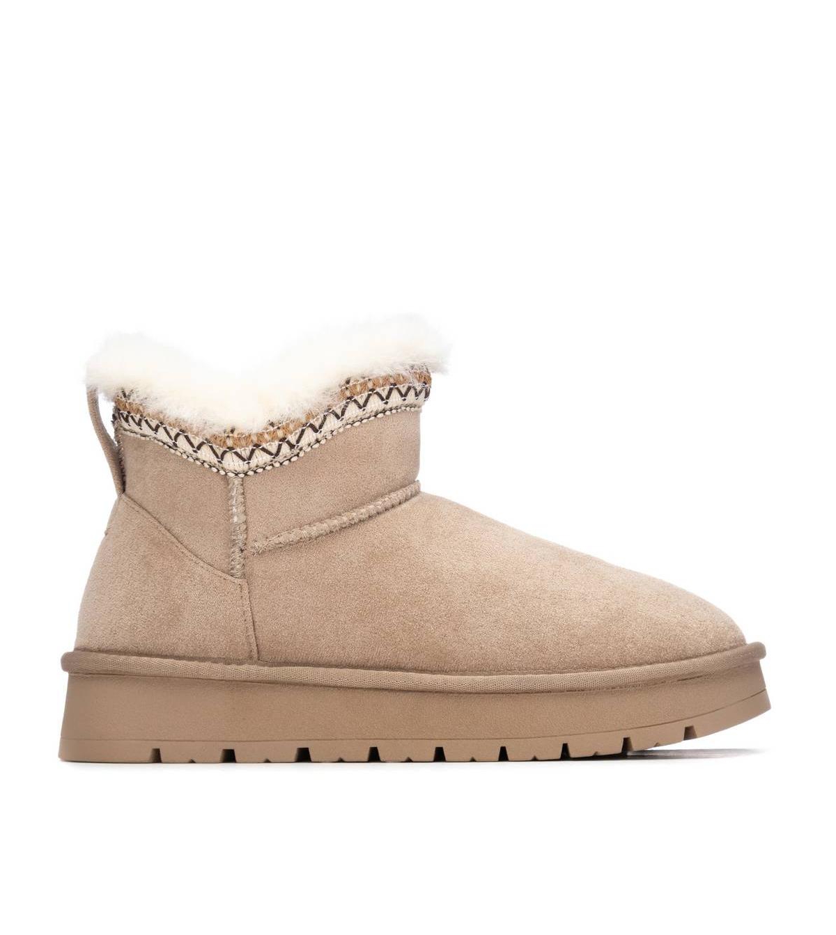 Click here for Xti Womens Suede Comfort Ankle Booties - Beige prices