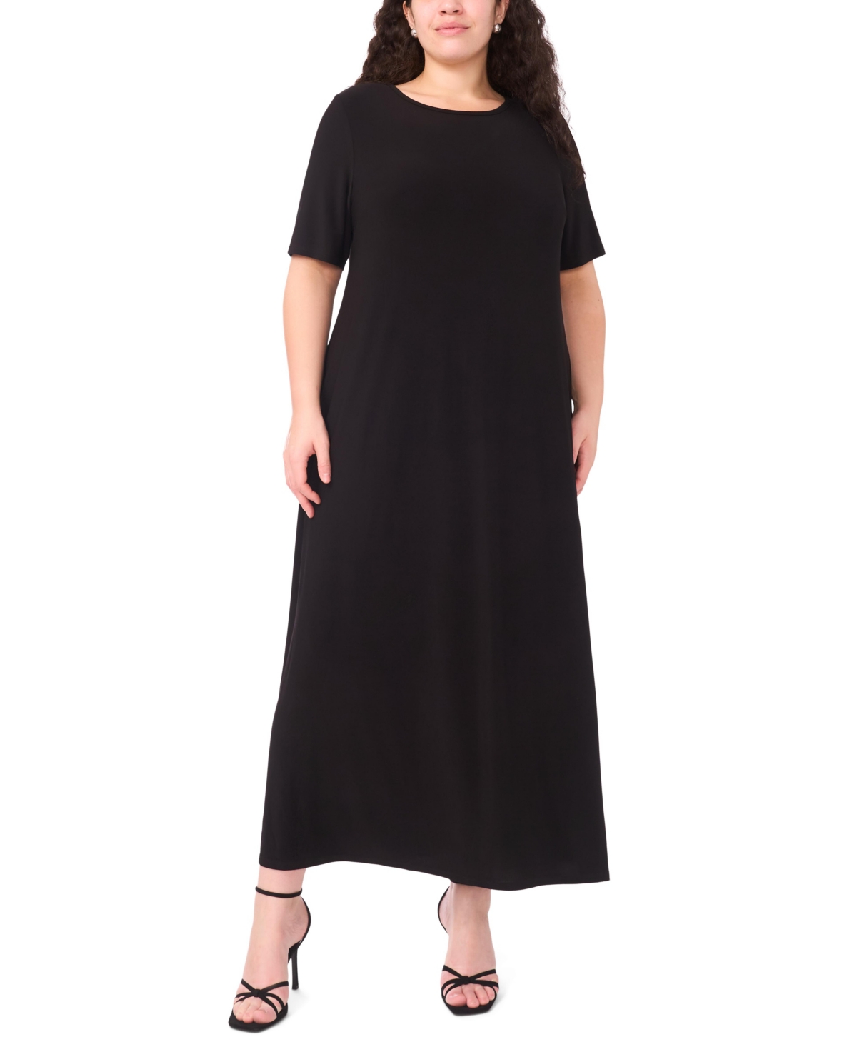 Click here for Vince Camuto Plus Size Crewneck Maxi Dress - Rich... prices
