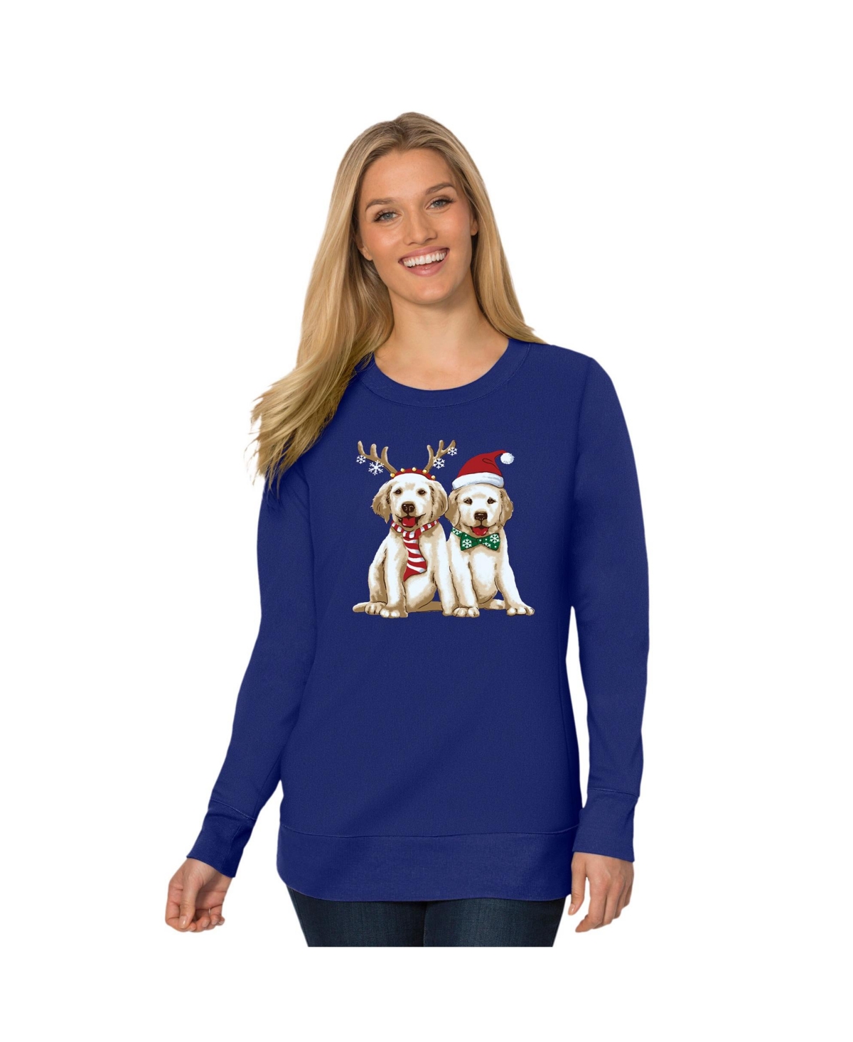 Click here for Woman Within Plus Size Fleece Holiday Sweatshirt -... prices