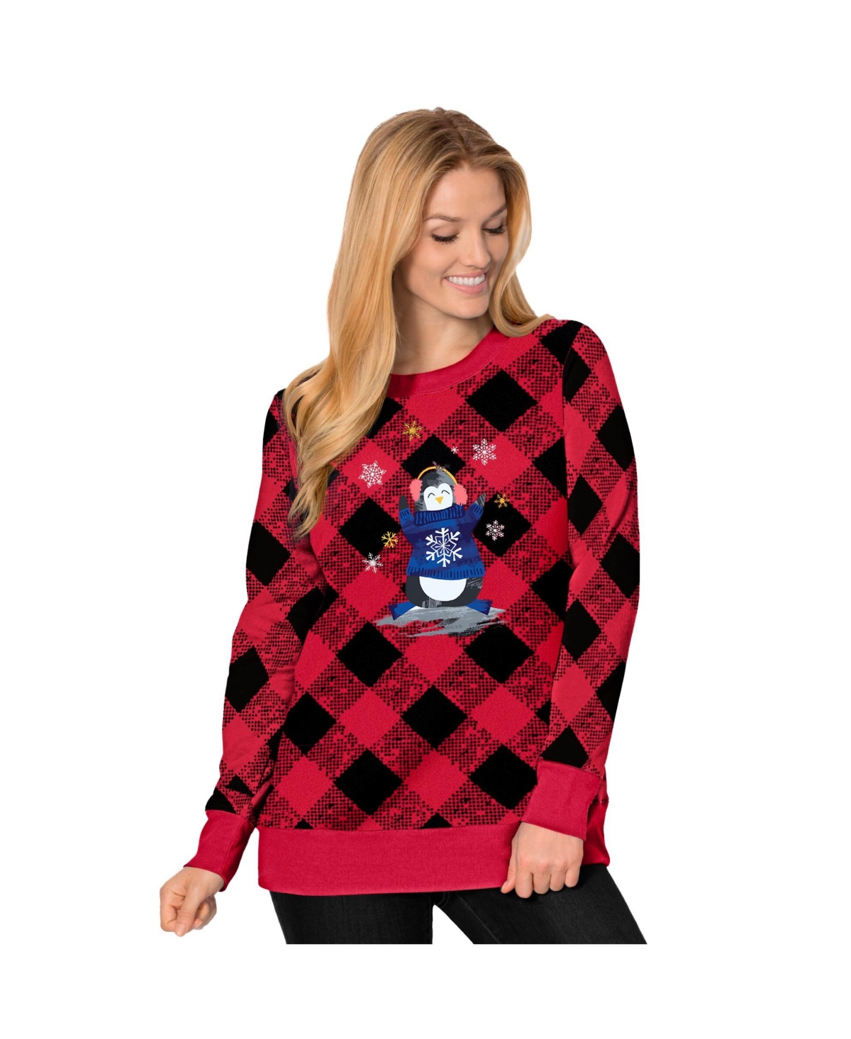 Click here for Woman Within Plus Size Fleece Holiday Sweatshirt -... prices