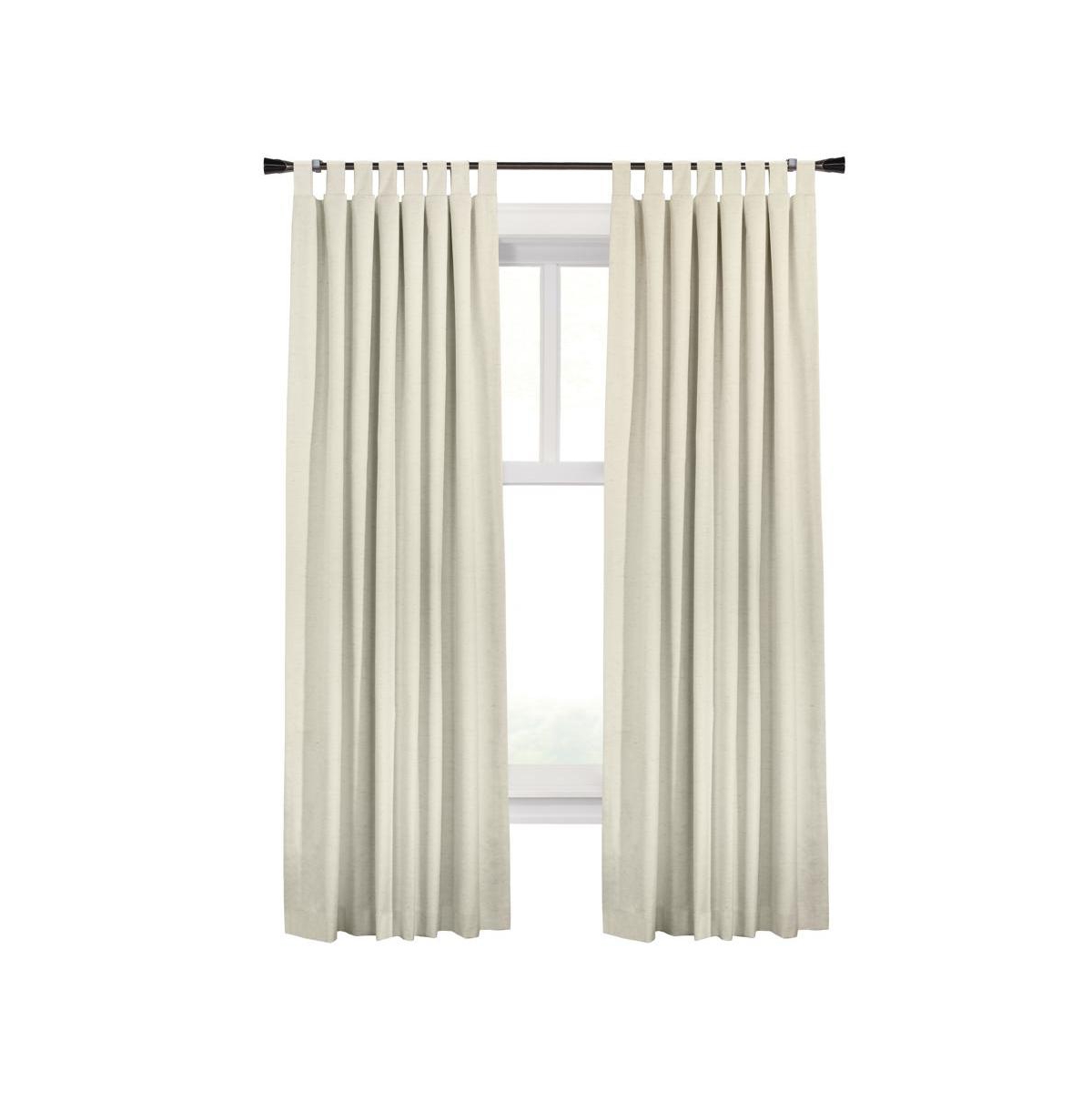 Thermaplus Commonwealth Ventura Tab Top Dressing Window Curtain Panel Pair - 52x63" - Natural