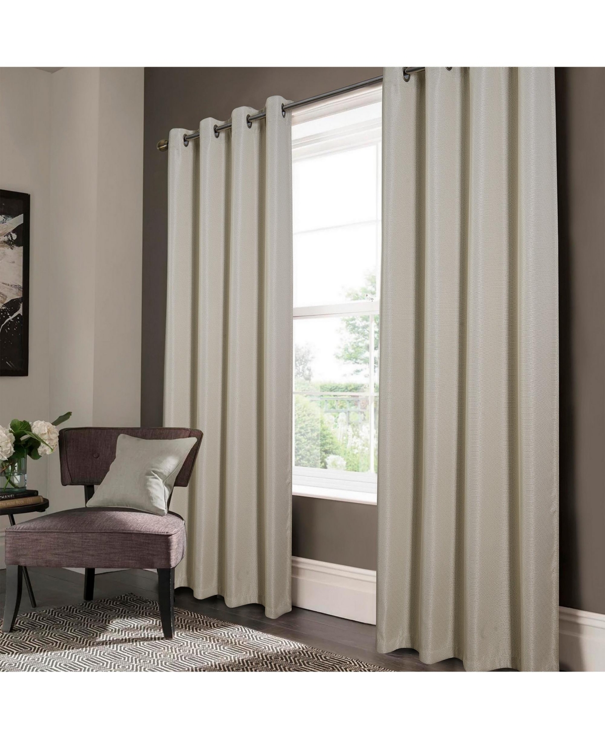 Click here for Oliva Gray Lucas Jacquard Blackout Grommet Panel -... prices