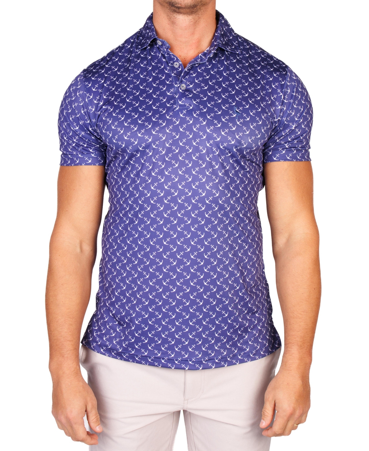 Click here for TailorByrd Mens Sailing Anchors Performance Polo S... prices