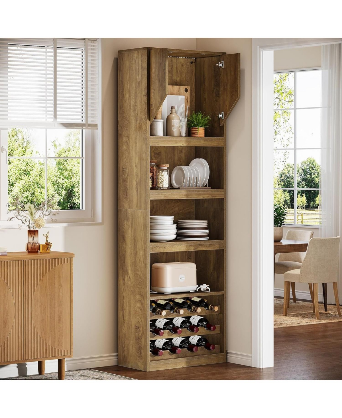 Click here for Tribesigns 86.6" Tall Kitchen Cabinet with St... prices