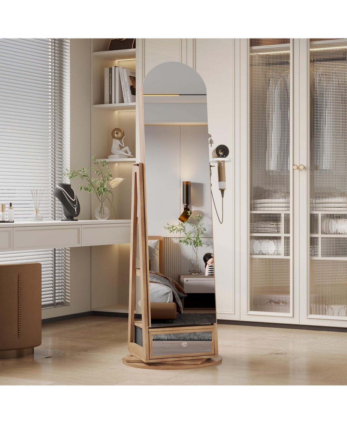 Click here for Vlsrka Solid Wood Full Length Mirror - Brown prices