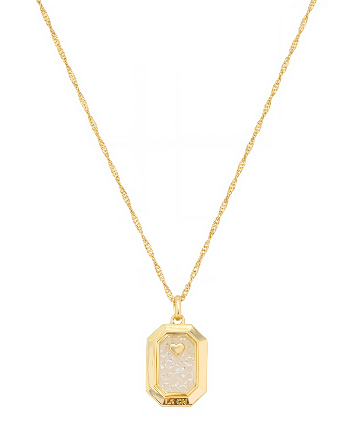 Click here for Unwritten Cubic Zirconia Gold Plated Shaker Pendan... prices