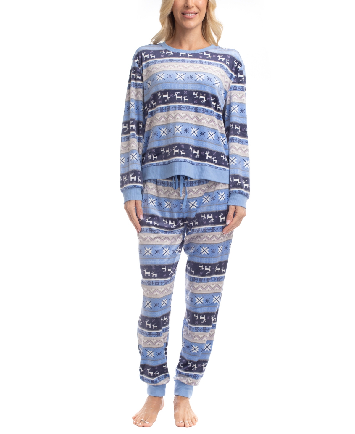 Click here for Muk Luks Mountain Vibes Pj Set - Snow Reindeer prices