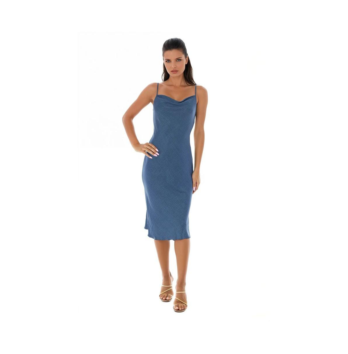 Click here for Bebe Womens Slip Midi Dress - Denim prices