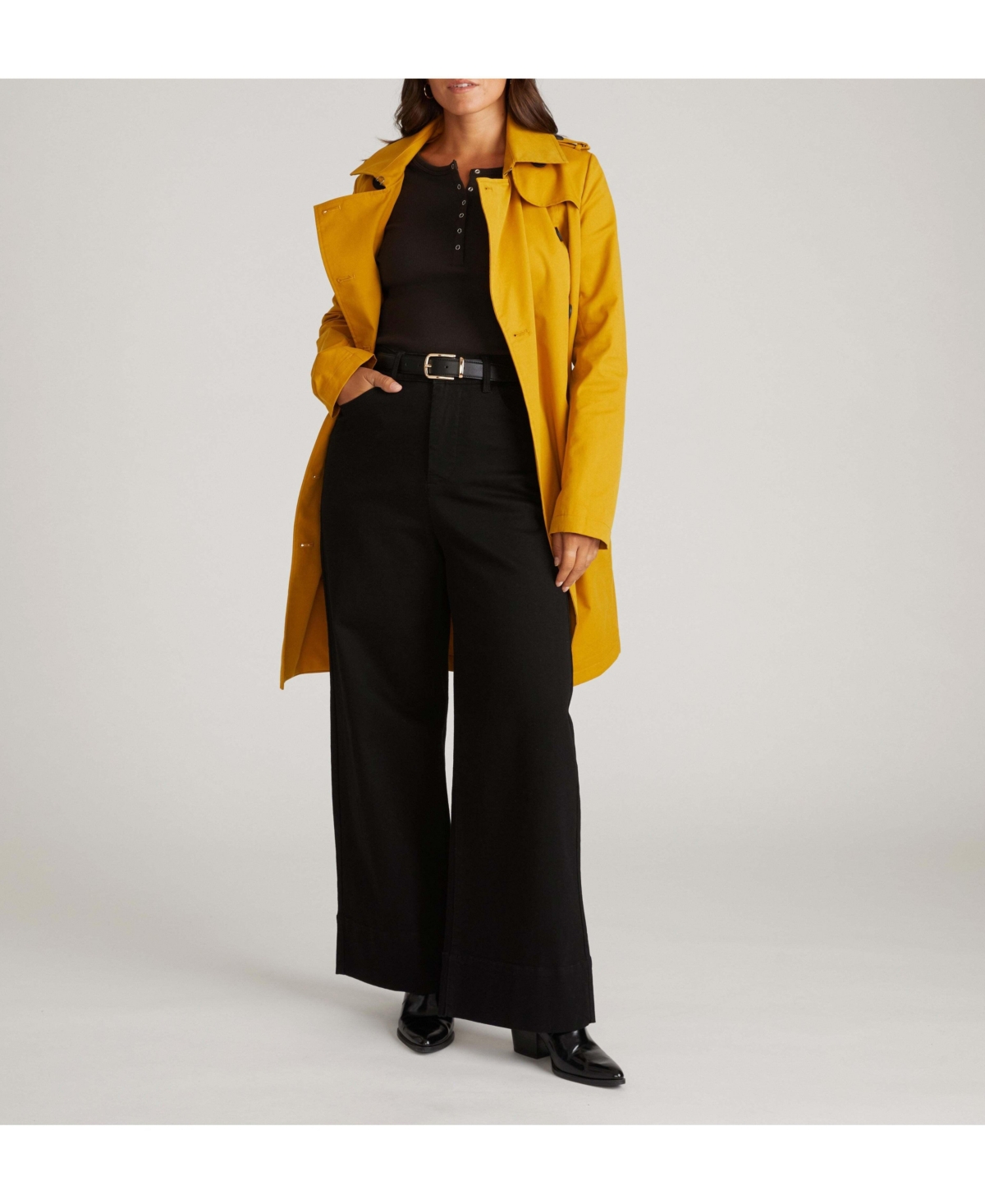 Click here for Universal Standard Womens Derjon Trench Coat - Mus... prices