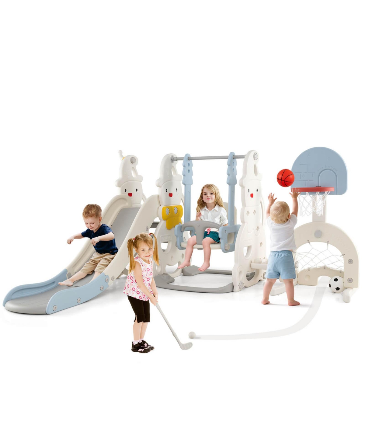 Click here for Costway 7-in-1 Toddler Slide with Height Adjustabl... prices