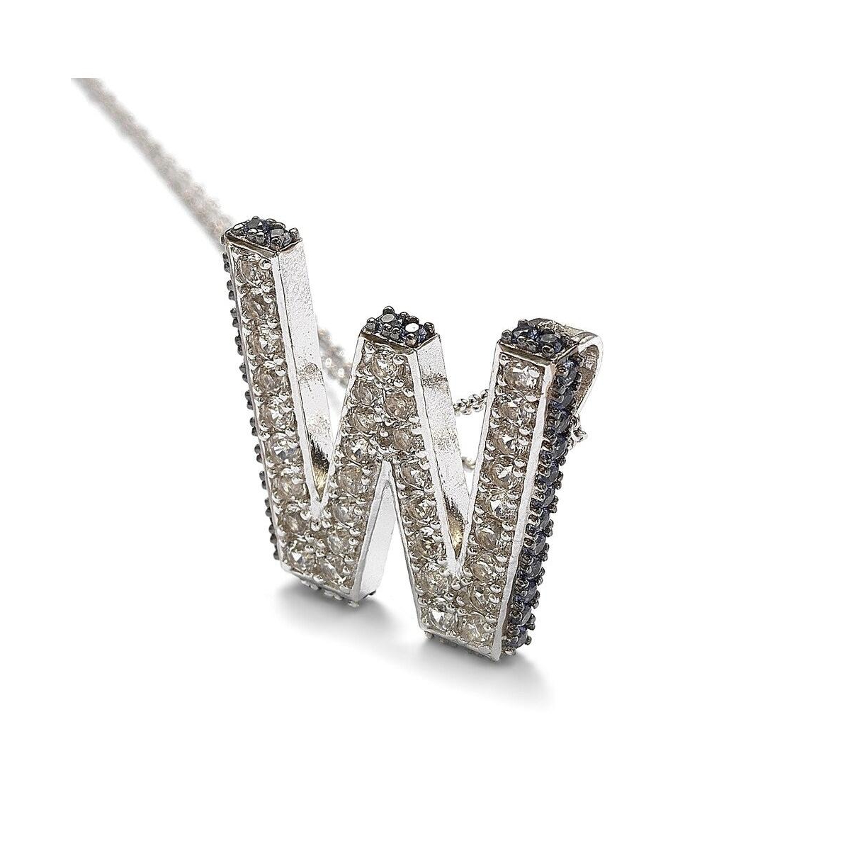 Click here for Suzy Levian Sterling Silver Sapphire 3-d Letter &#... prices