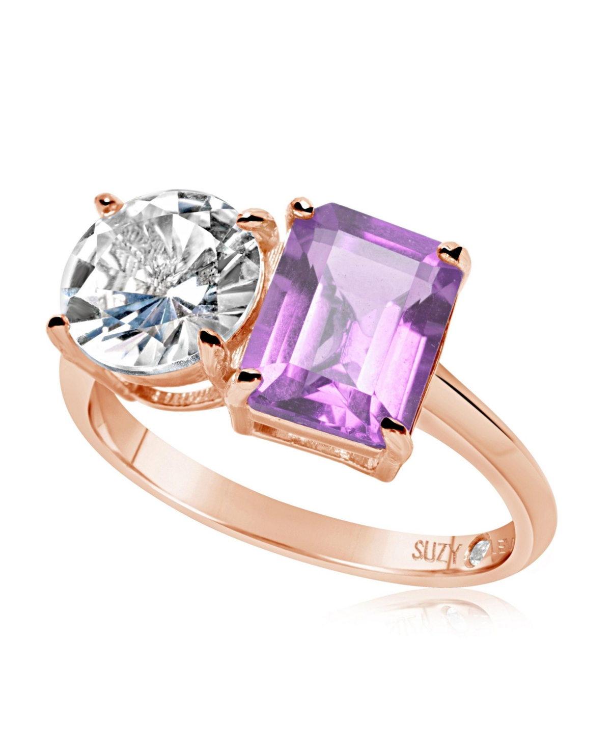 Click here for Suzy Levian Sterling Silver Gemstone Toi et Moi Tw... prices