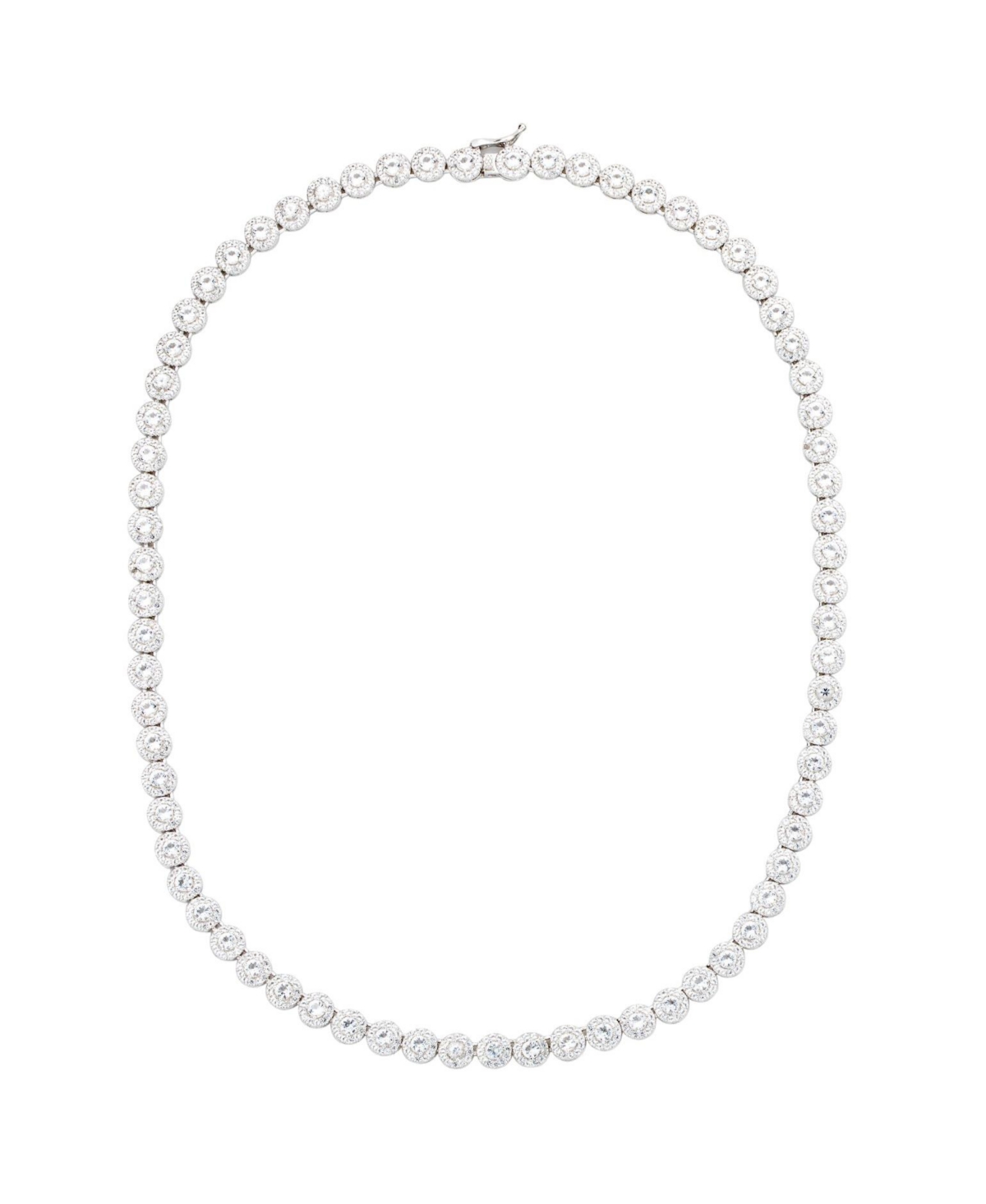 Click here for Suzy Levian Sterling Silver Topaz Halo Tennis Neck... prices