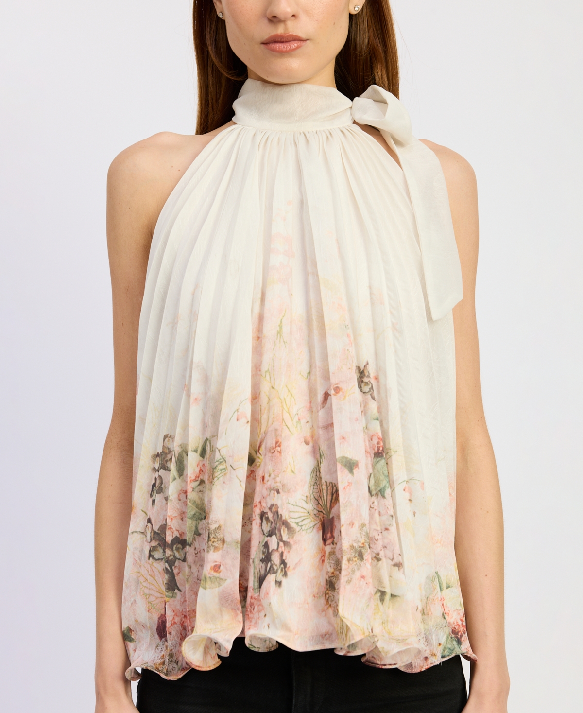 Click here for En Saison Womens Charlotte Turtle Neck Pull-On Top... prices