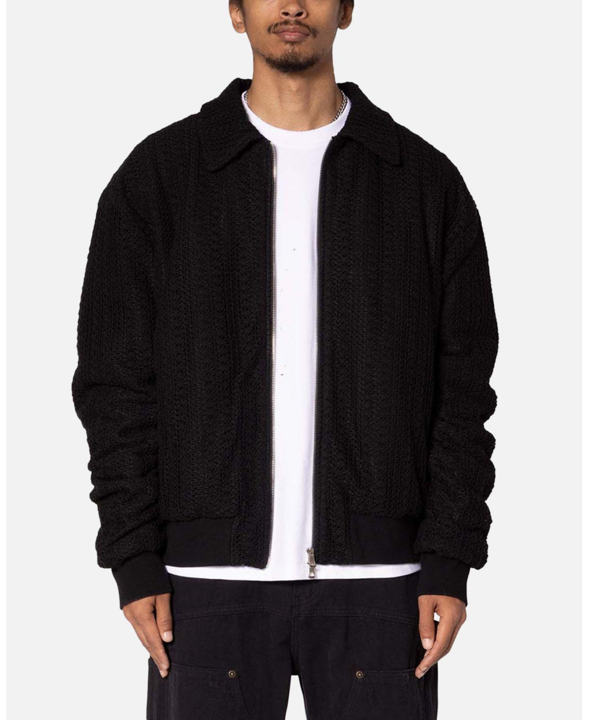 Click here for mnml Mens Crochet Bomber Jacket prices