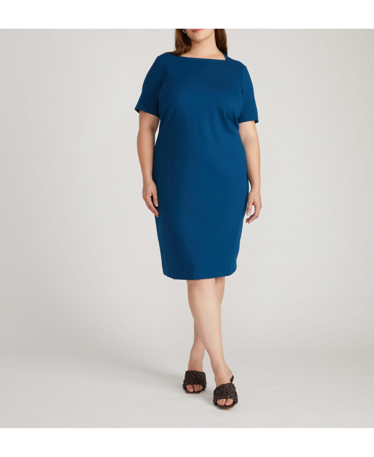 Click here for Universal Standard Womens Envelope Neck Ponte Dres... prices